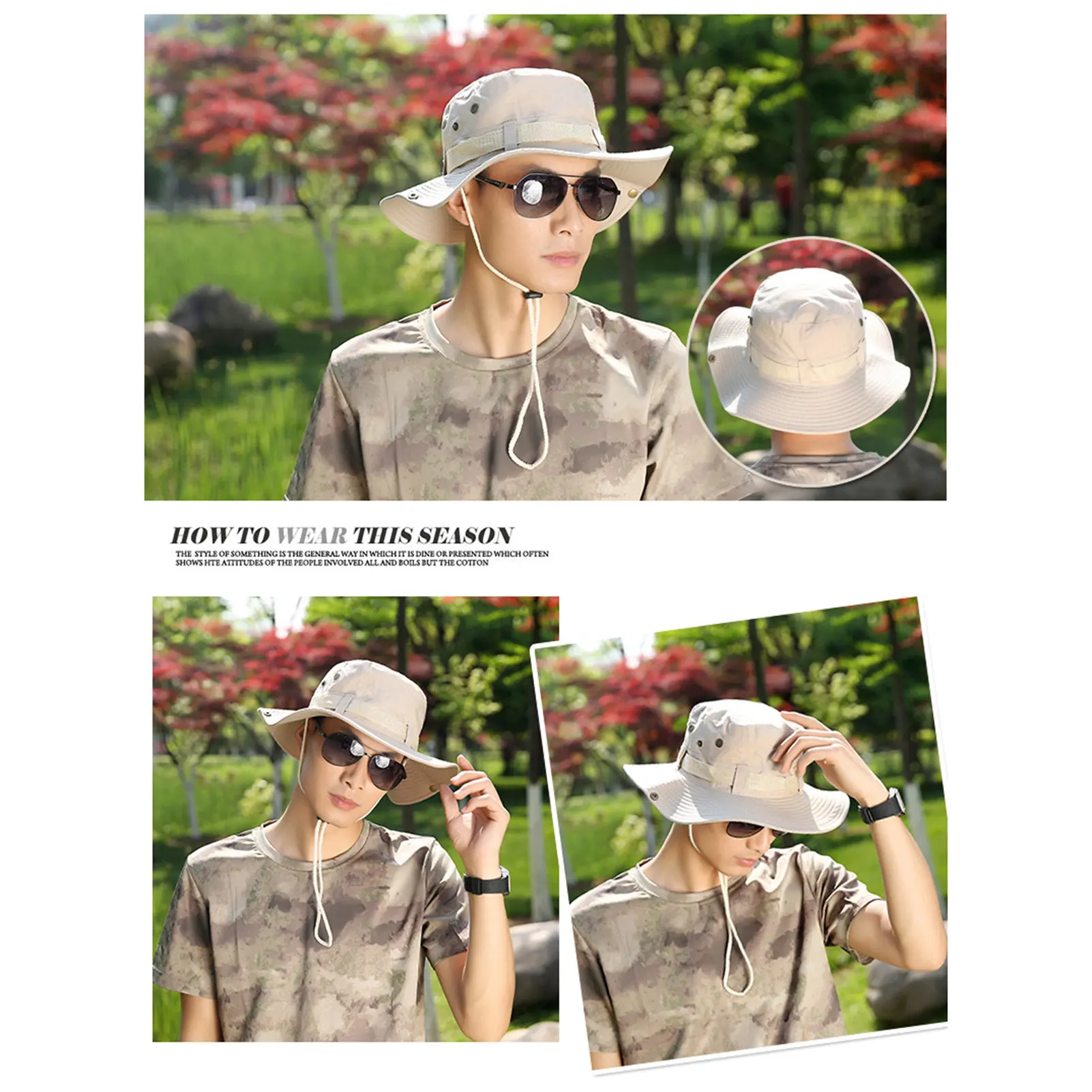Wide Brim Double Insulation Cooling Bucket Hat