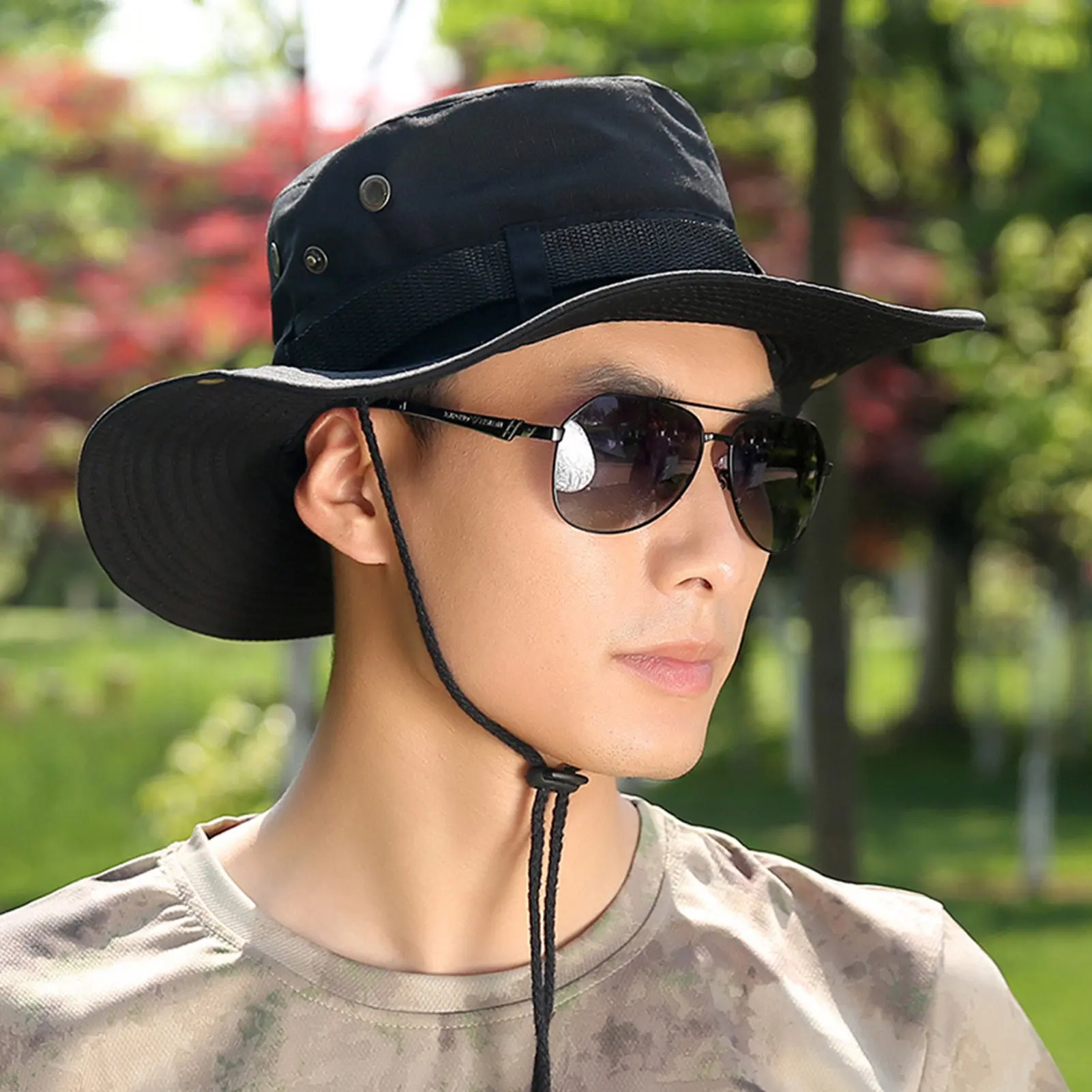 Wide Brim Double Insulation Cooling Bucket Hat