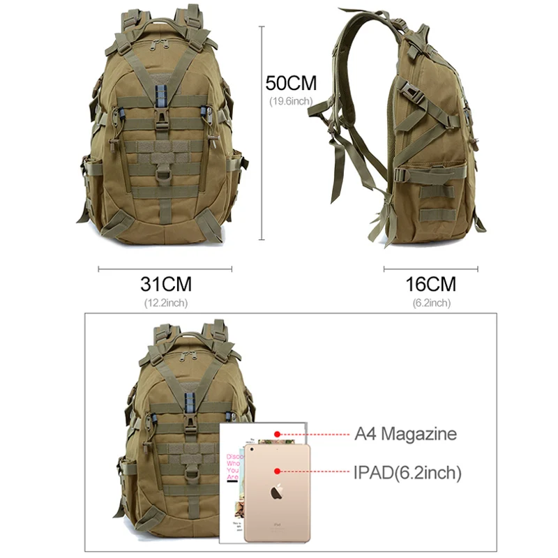 Tactical Molle System Hiking Rucksack | Outdoor Survivors